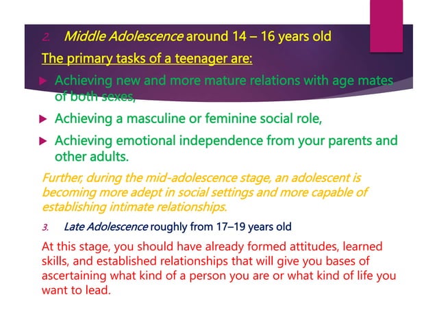 Module 4 Developmental Stages in Middle and Late Adolescence.pptx | Parenting Teens | Parenting