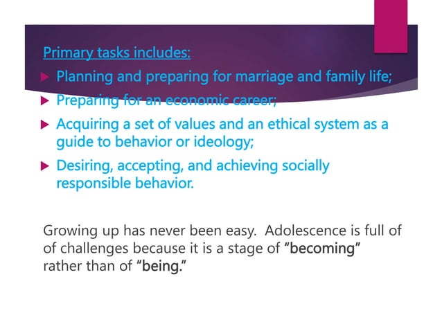 Module 4 Developmental Stages in Middle and Late Adolescence.pptx | Parenting Teens | Parenting