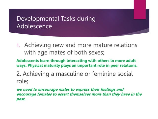 Module 4 Developmental Stages In Middle And Late Adolescence Pptx