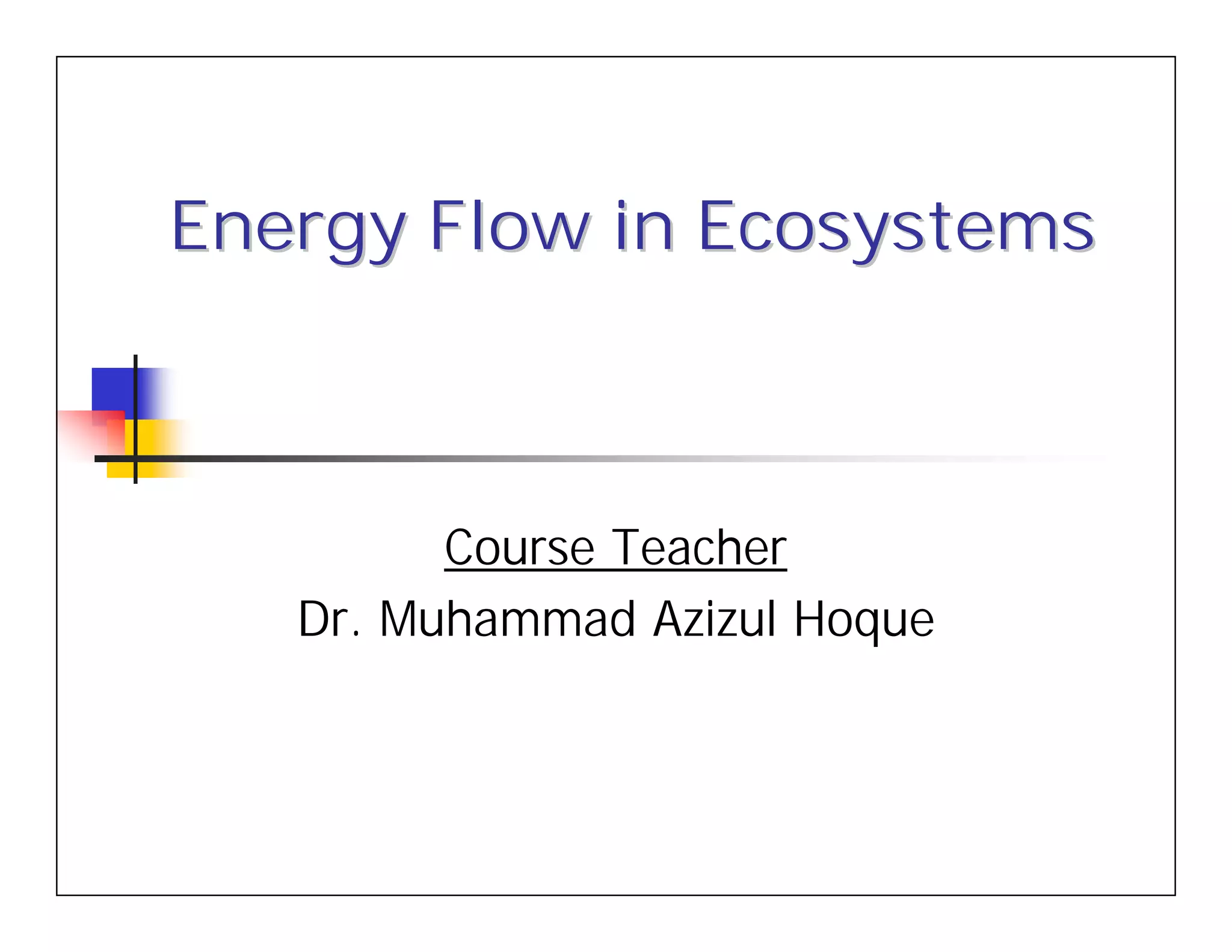 Module 4 energy flow in ecosystems | PDF