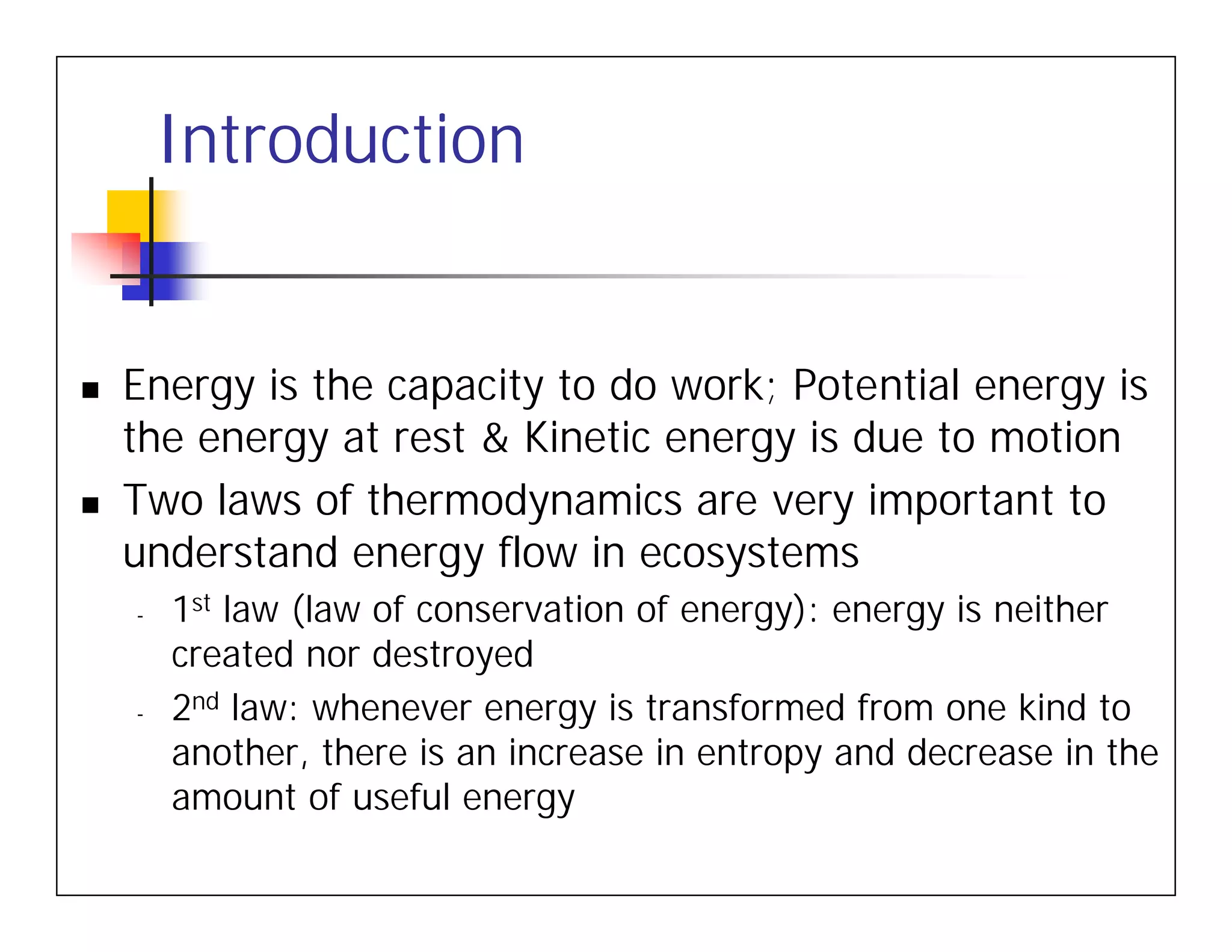 Module 4 energy flow in ecosystems | PDF
