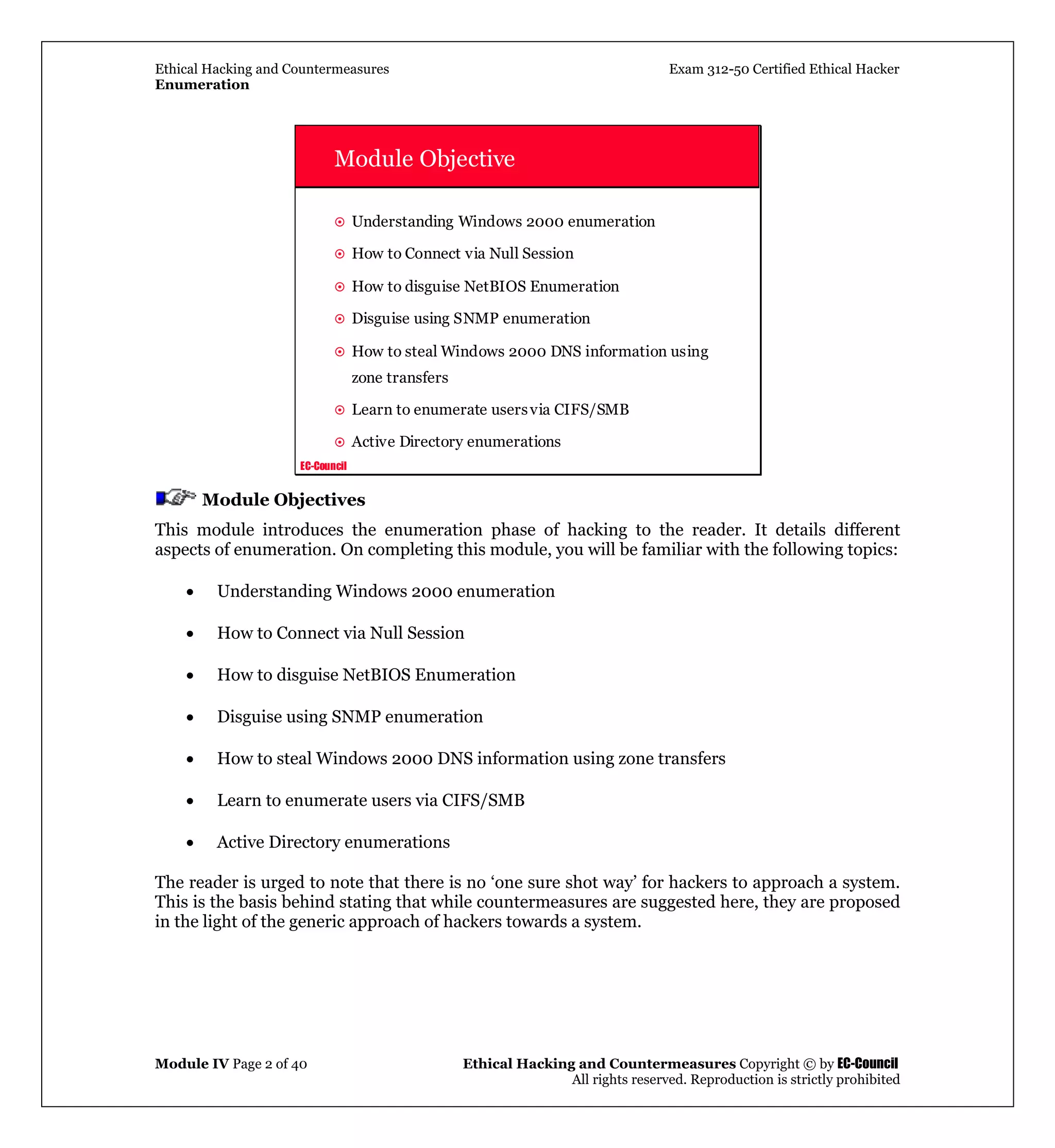 Module 4 (enumeration) | PDF