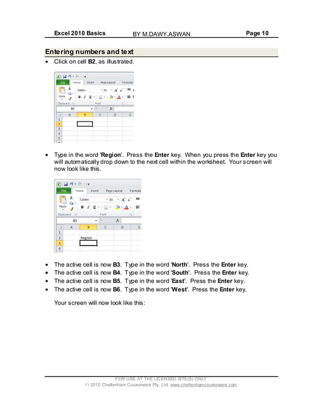 Module 4 excel2010 | PDF | Computing | Technology & Computing