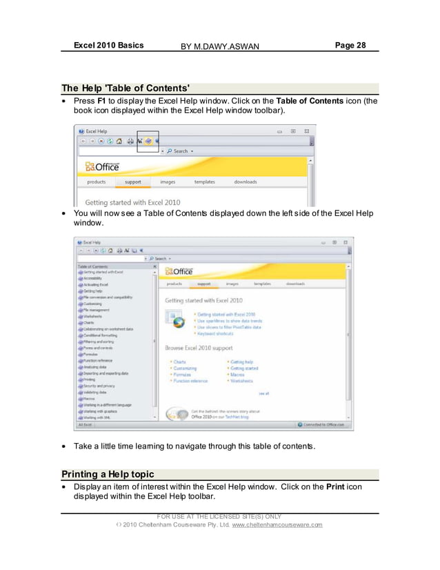 Module 4 excel2010 | PDF | Computing | Technology & Computing