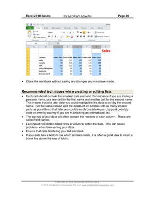 Module 4 excel2010 | PDF