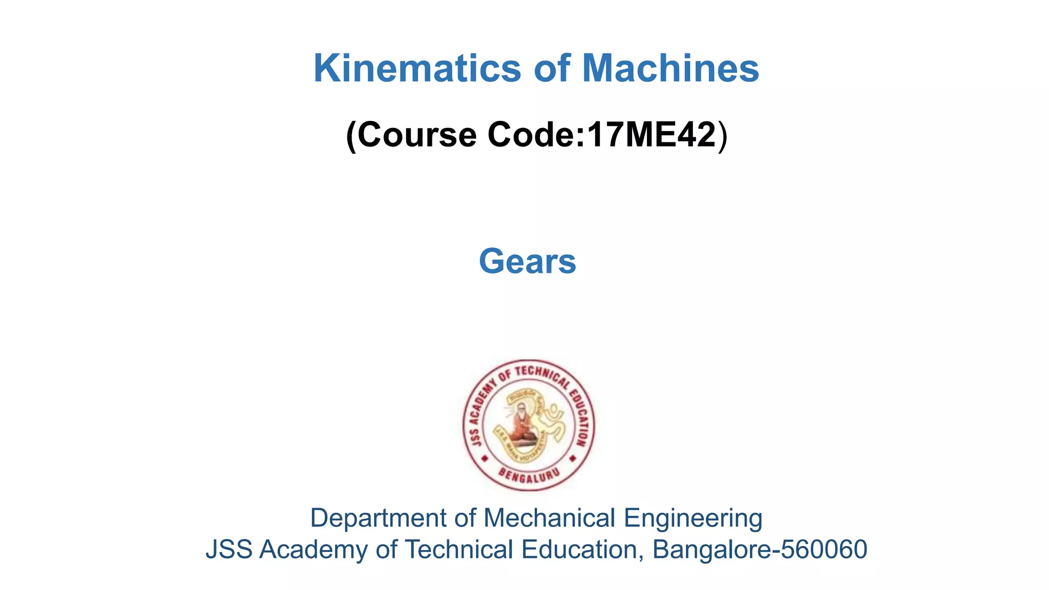 Module 4 gears | PPTX