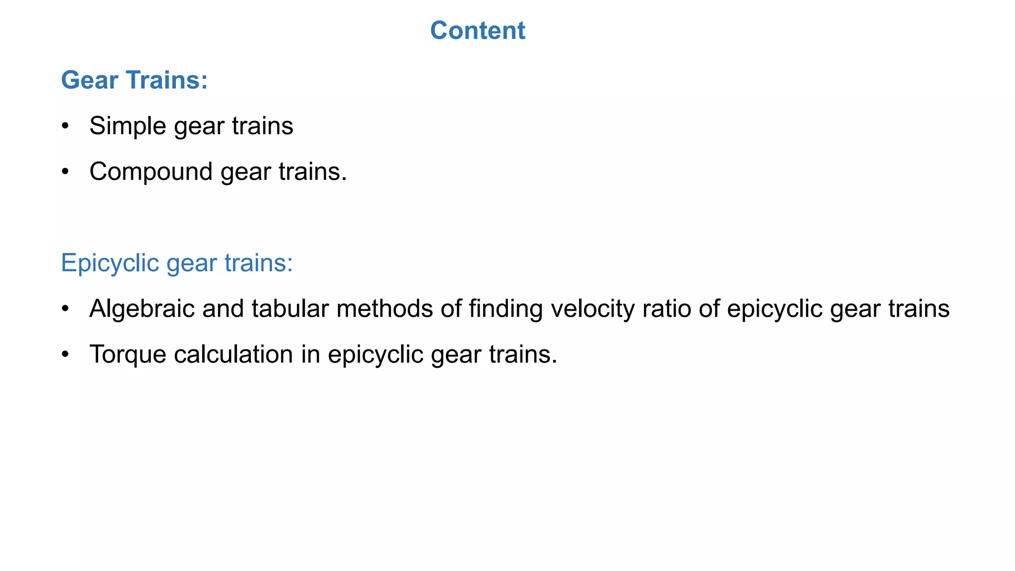 Module 4 gear trains | PPTX