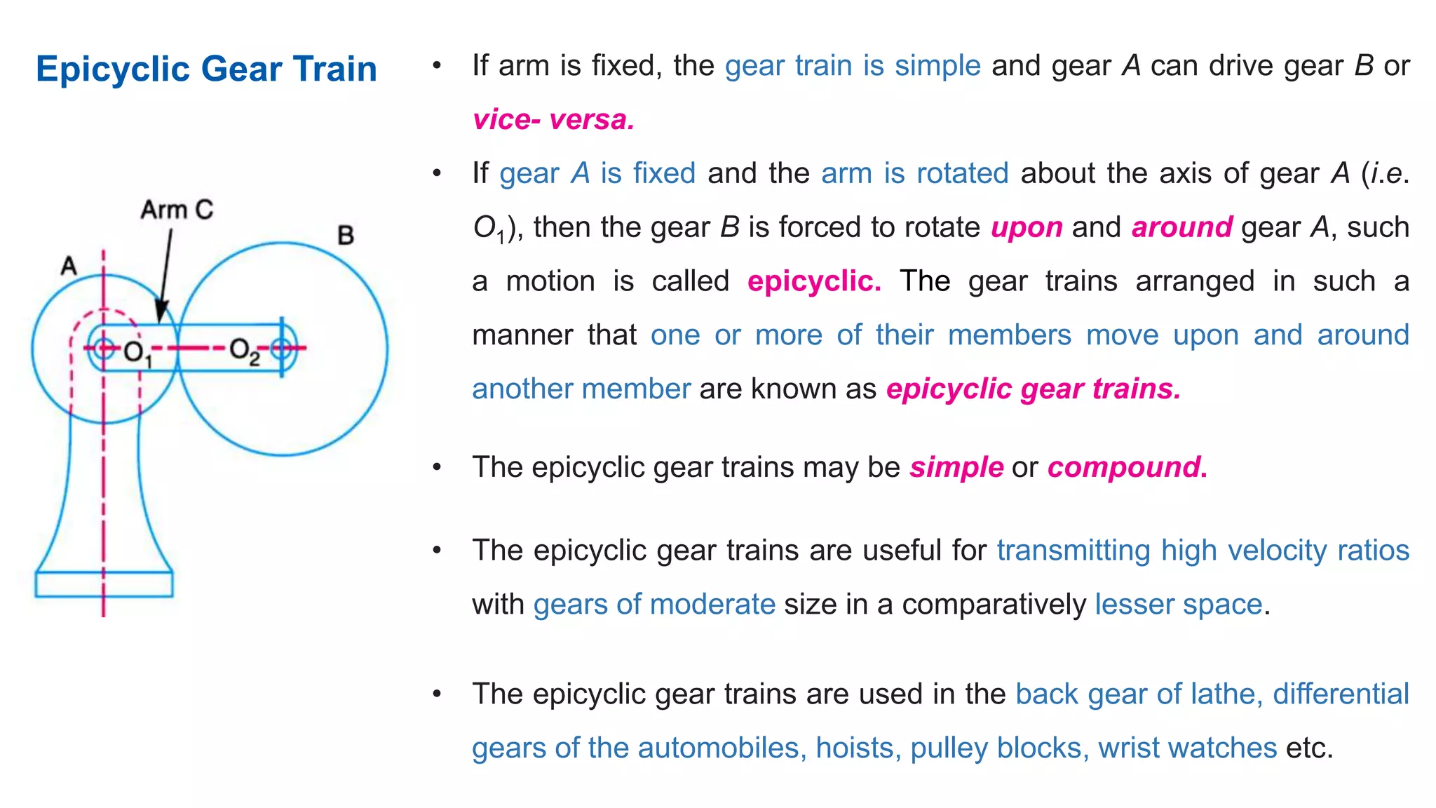 Module 4 gear trains | PPTX