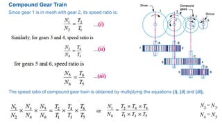 Module 4 gear trains | PPTX