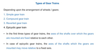Module 4 gear trains | PPTX