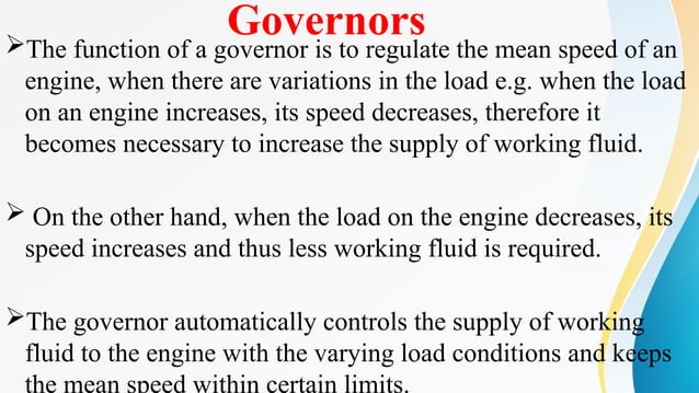 Module 4 Governor theory of machines engg | PPTX | Physics | Science