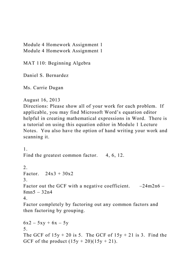 Module 4 Homework Assignment 1module 4 Homework Assignment 1 Docx