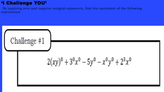 MODULE 4 ILLUSTRATION ON INTEGRAL EXPONENTS | PPTX