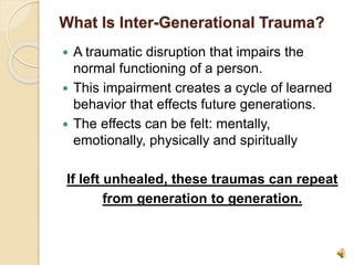 Module 4 inter generational impacts | PPT