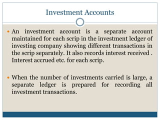 Module 4 investment accounts | PPTX