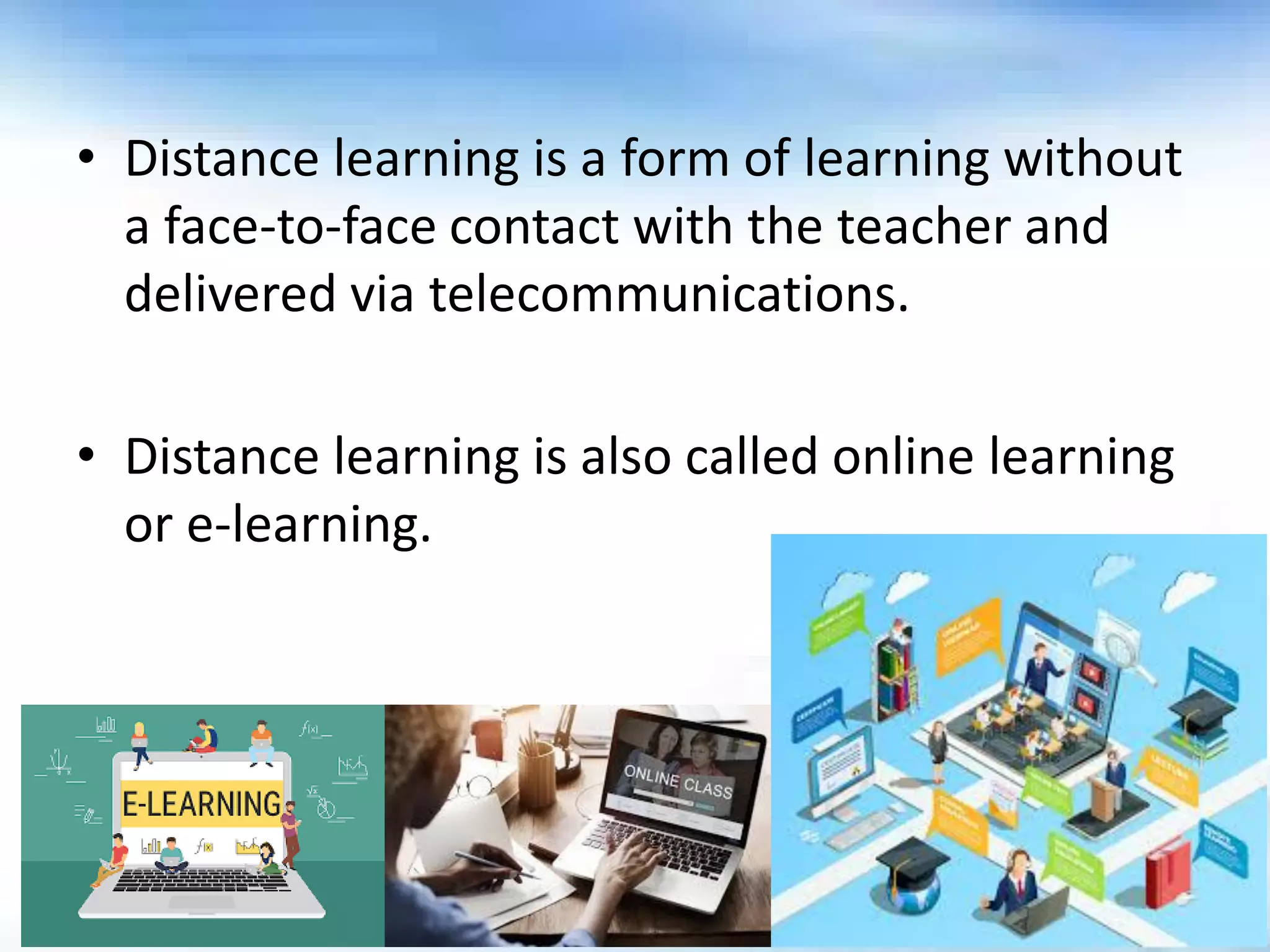 Flexible Learning Environment Lesson 1: Online Distance Education and ...