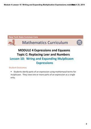 Module 4 lesson 10 | PDF