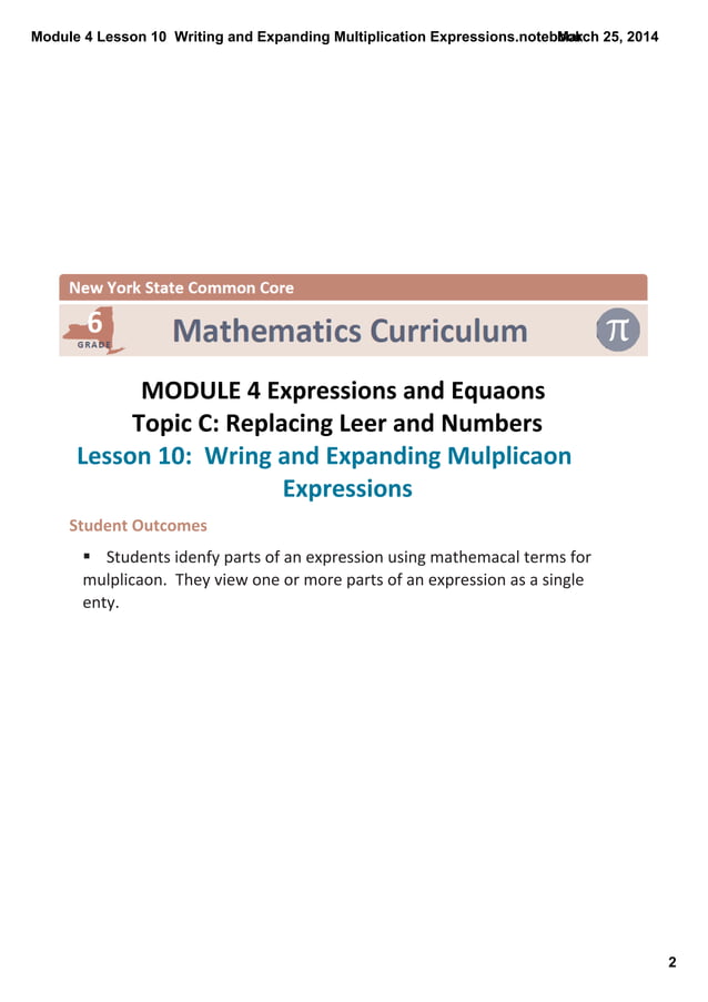 Module 4 lesson 10 | PDF