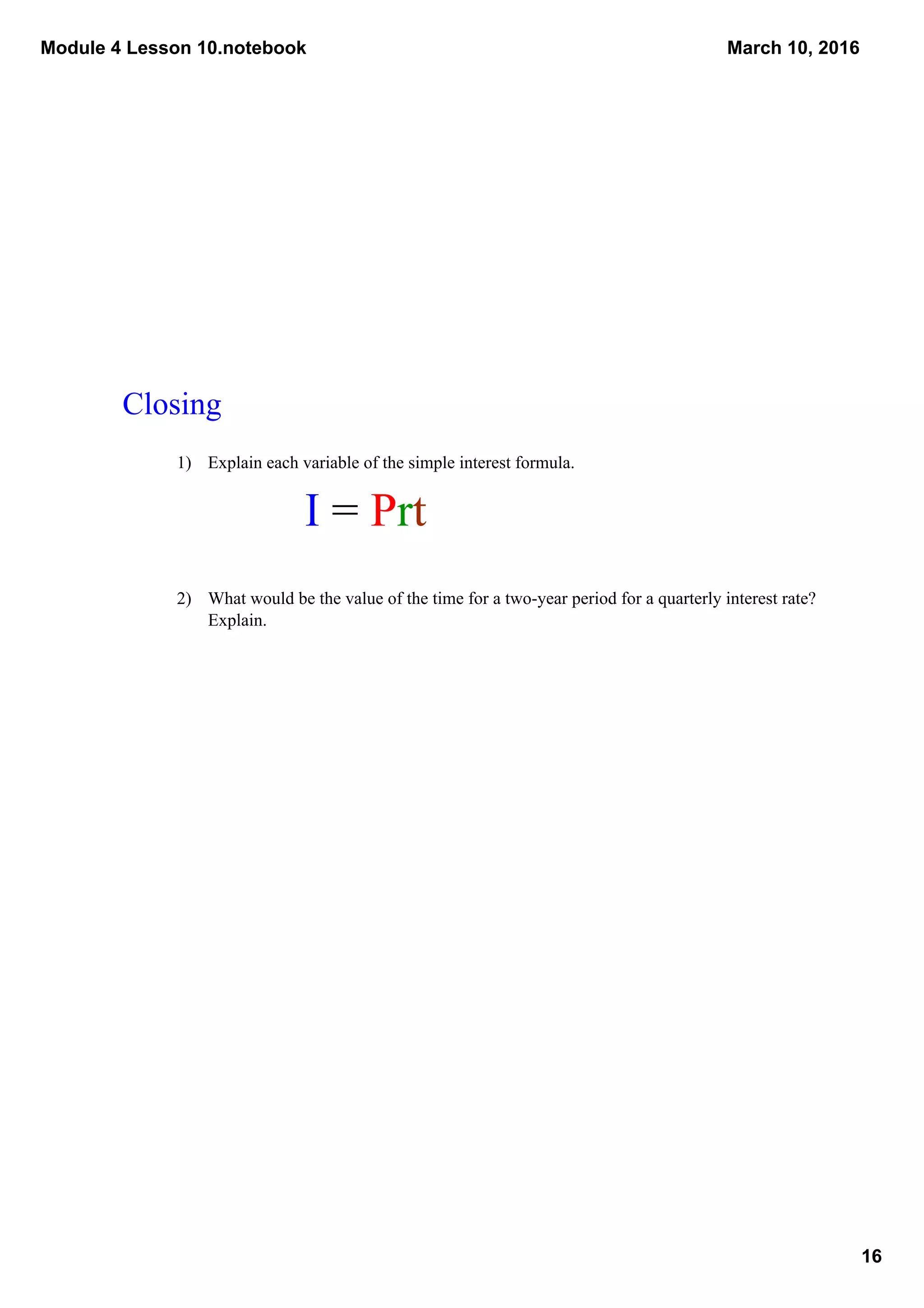 Module 4 lesson 10 | PDF