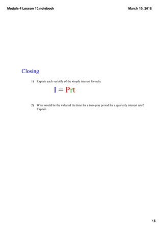 Module 4 lesson 10 | PDF