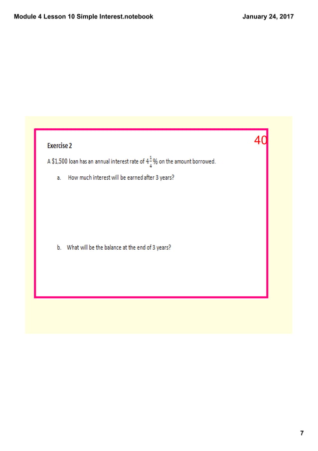 Module 4 lesson 10 simple interest | PDF | Educational Assessment ...