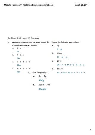 Module 4 lesson 11 | PDF