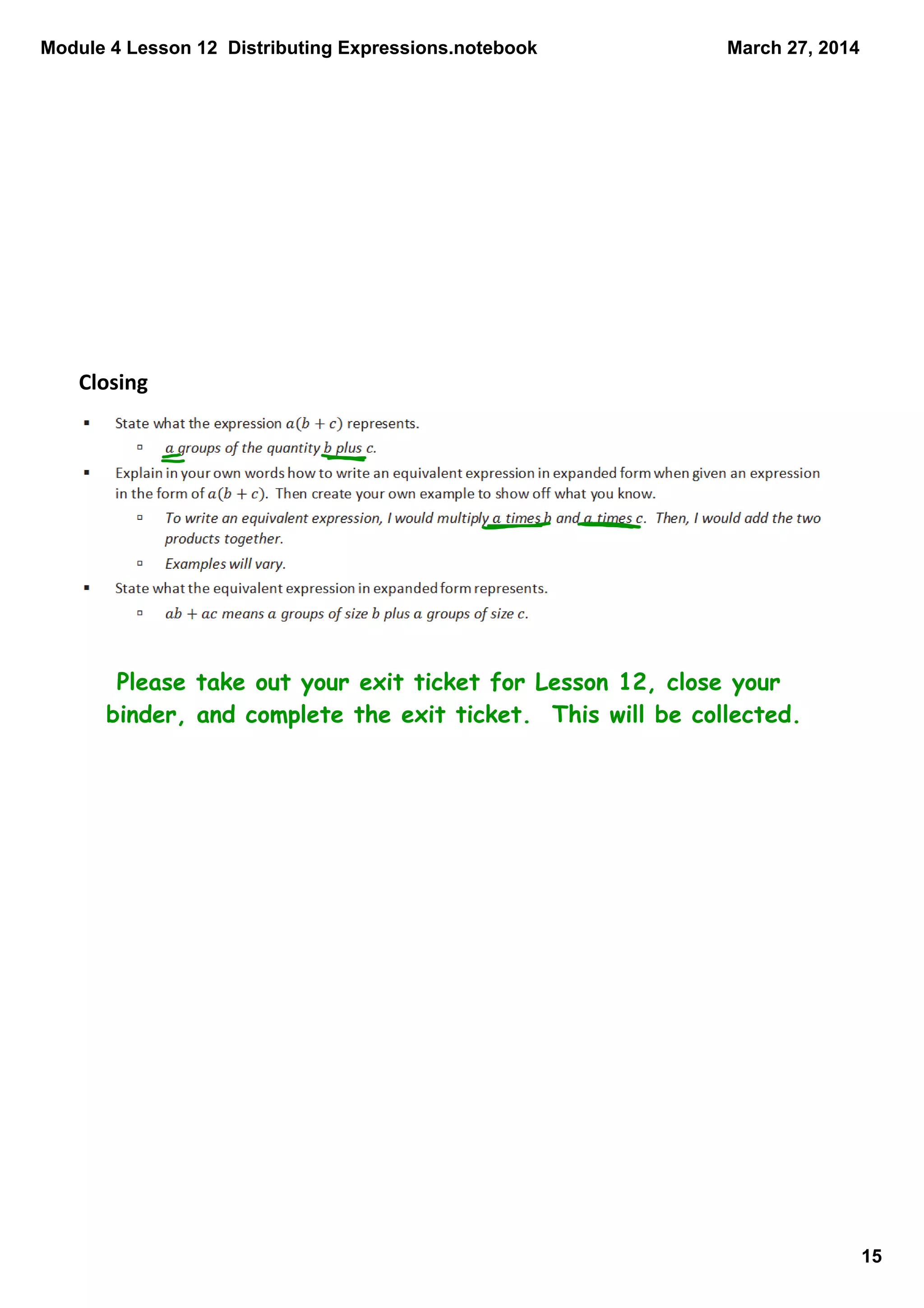 Module 4 lesson 12 | PDF