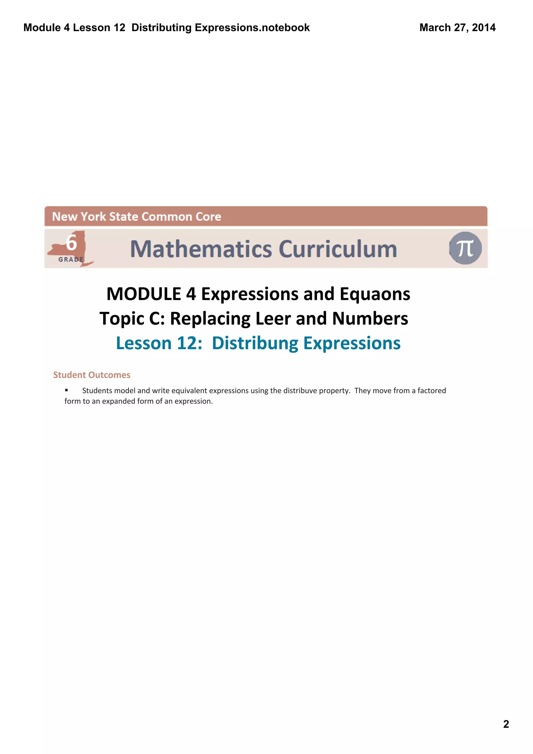 Module 4 lesson 12 | PDF