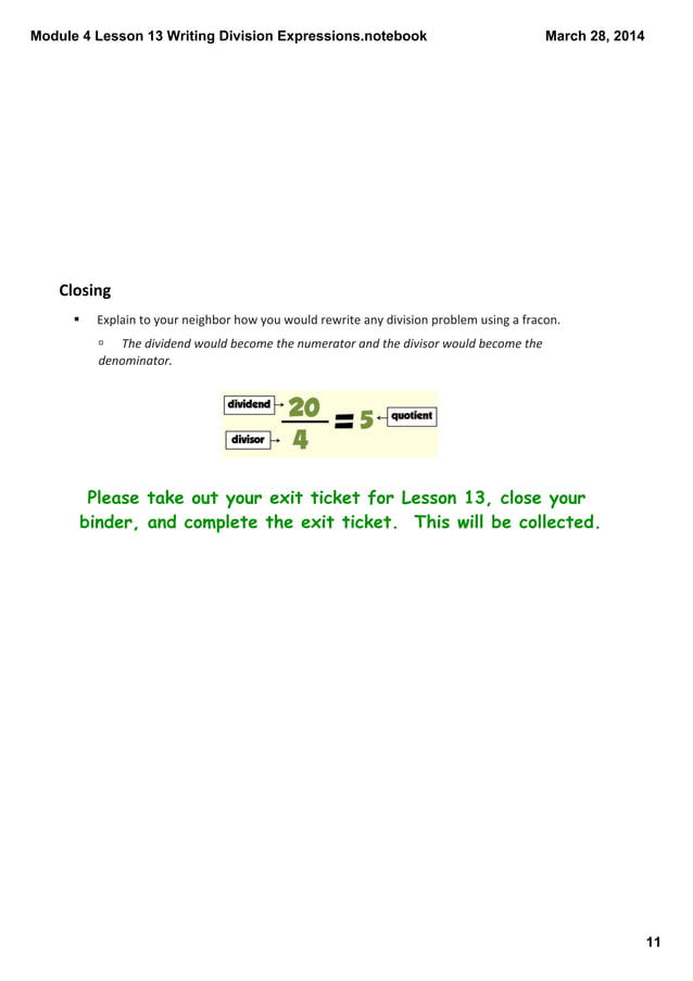 Module 4 lesson 13 | PDF