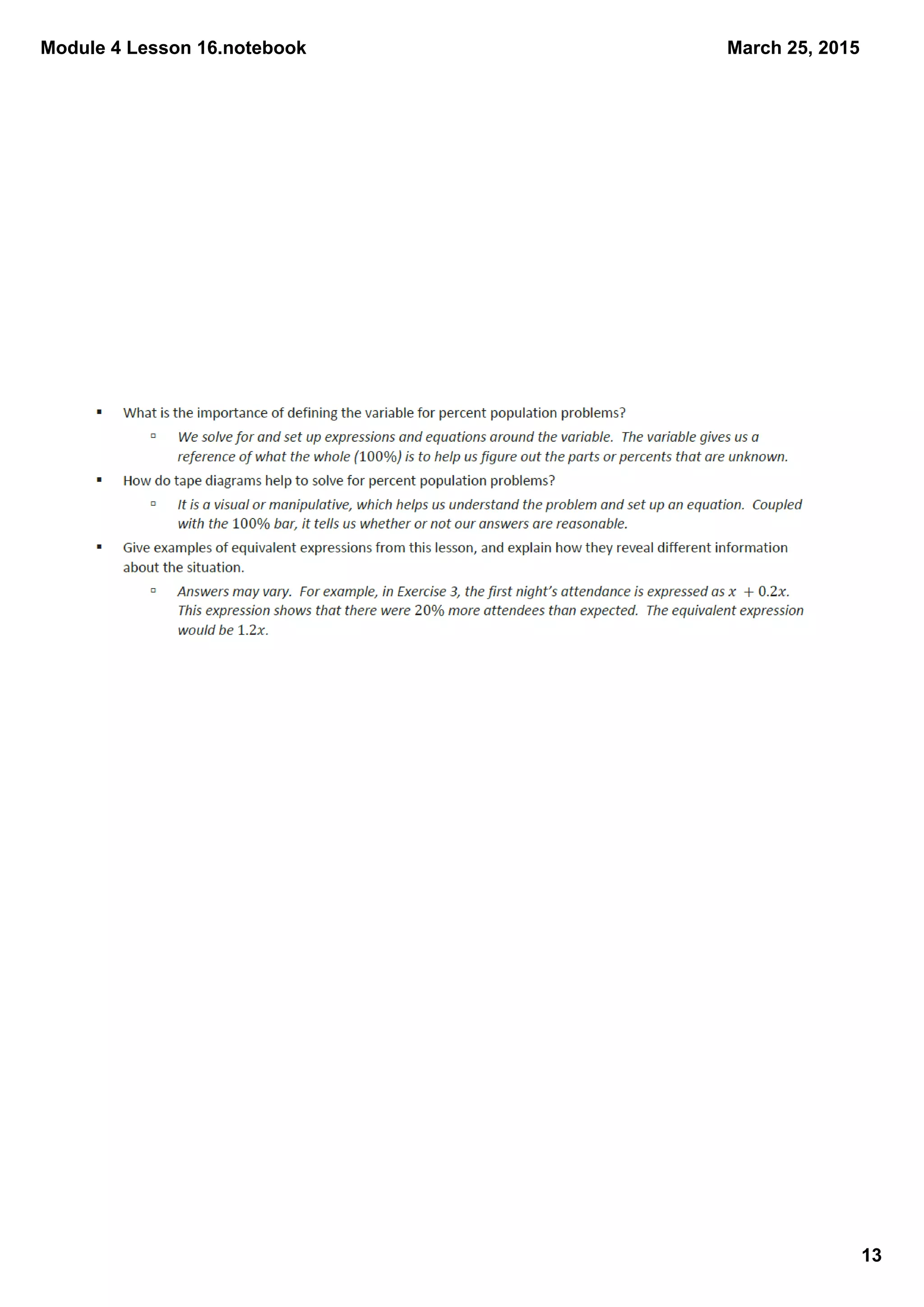 Module 4 lesson 16 | PDF