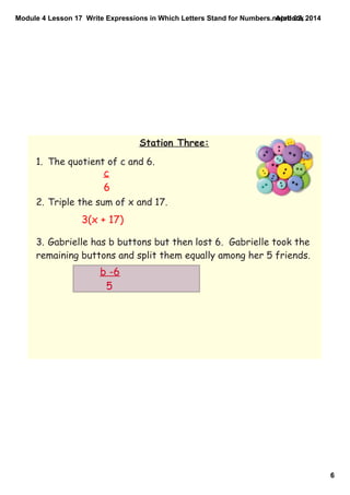 Module 4 lesson 17 | PDF