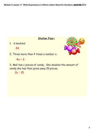 Module 4 lesson 17 | PDF | Science