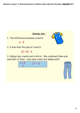 Module 4 lesson 17 | PDF