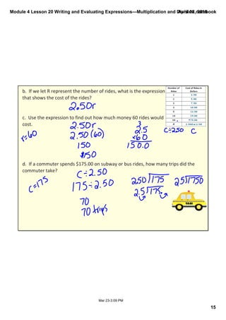 Module 4 lesson 20 | PDF