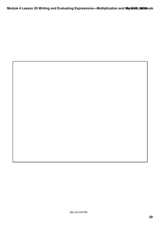 Module 4 lesson 20 | PDF