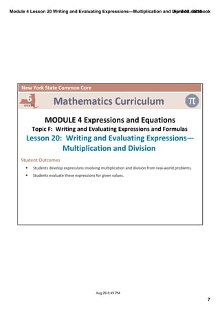Module 4 lesson 20 | PDF