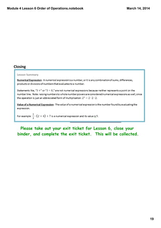 Module 4 lesson 6 | PDF
