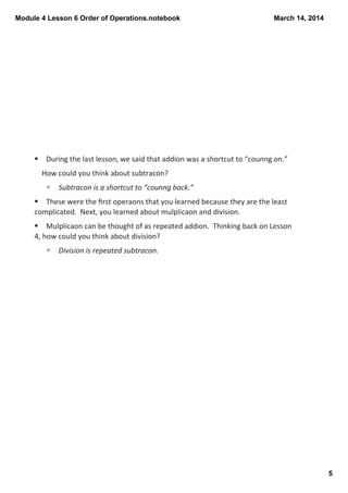 Module 4 lesson 6 | PDF