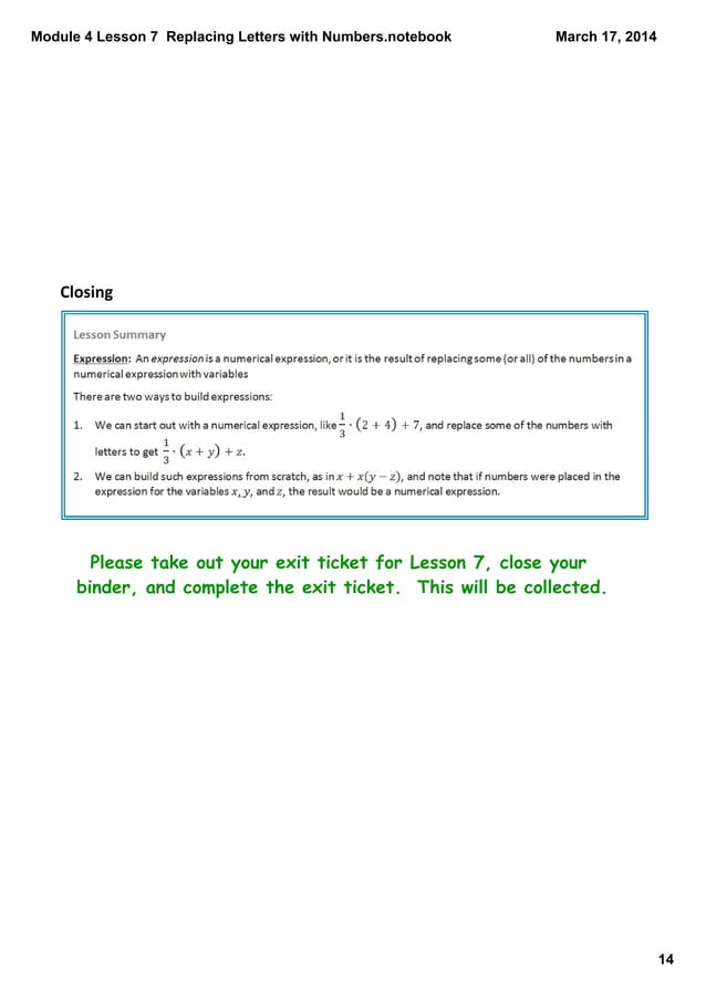 Module 4 lesson 7 | PDF