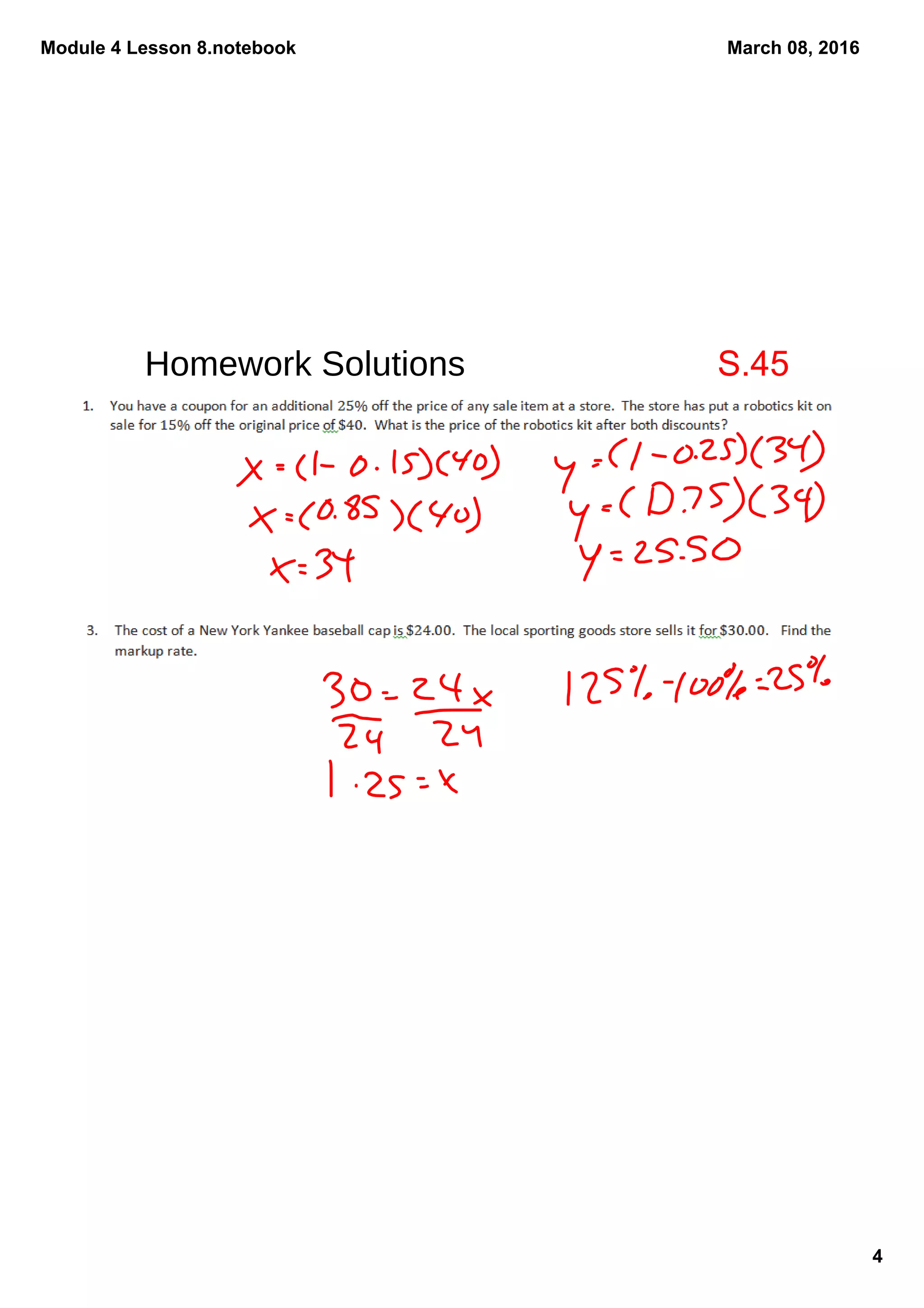Module 4 lesson 8 | PDF
