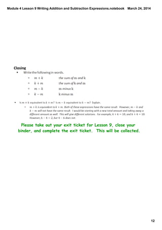 Module 4 lesson 9 | PDF