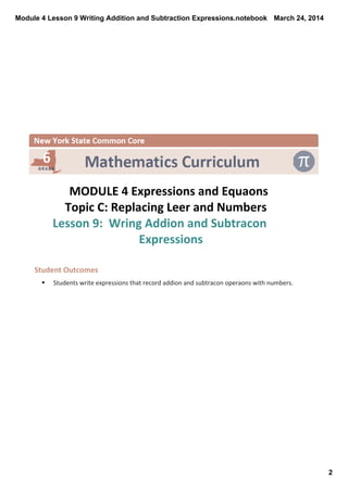 Module 4 lesson 9 | PDF