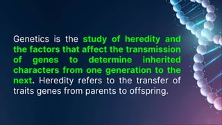 Module 4: Mendelian Genetics and Punnett Square | PPTX