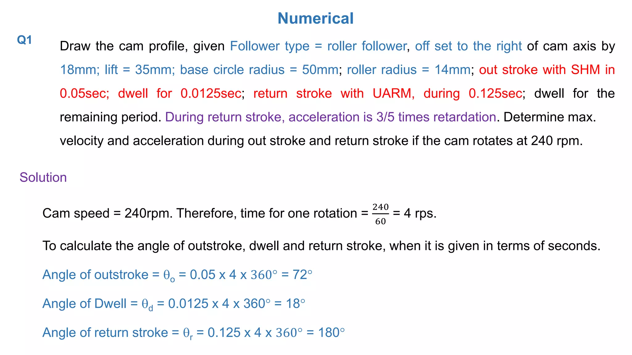 Module 4 numerical problems on cams | PPTX