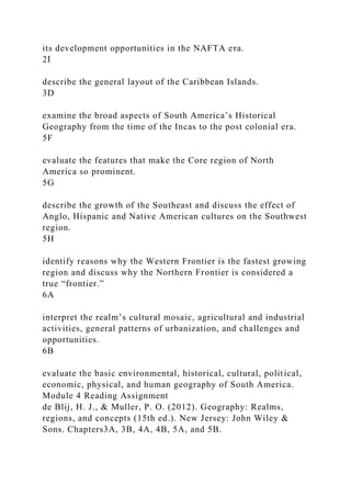 Module 4 OverviewThe America’s Realms and RegionsThis module w.docx ...