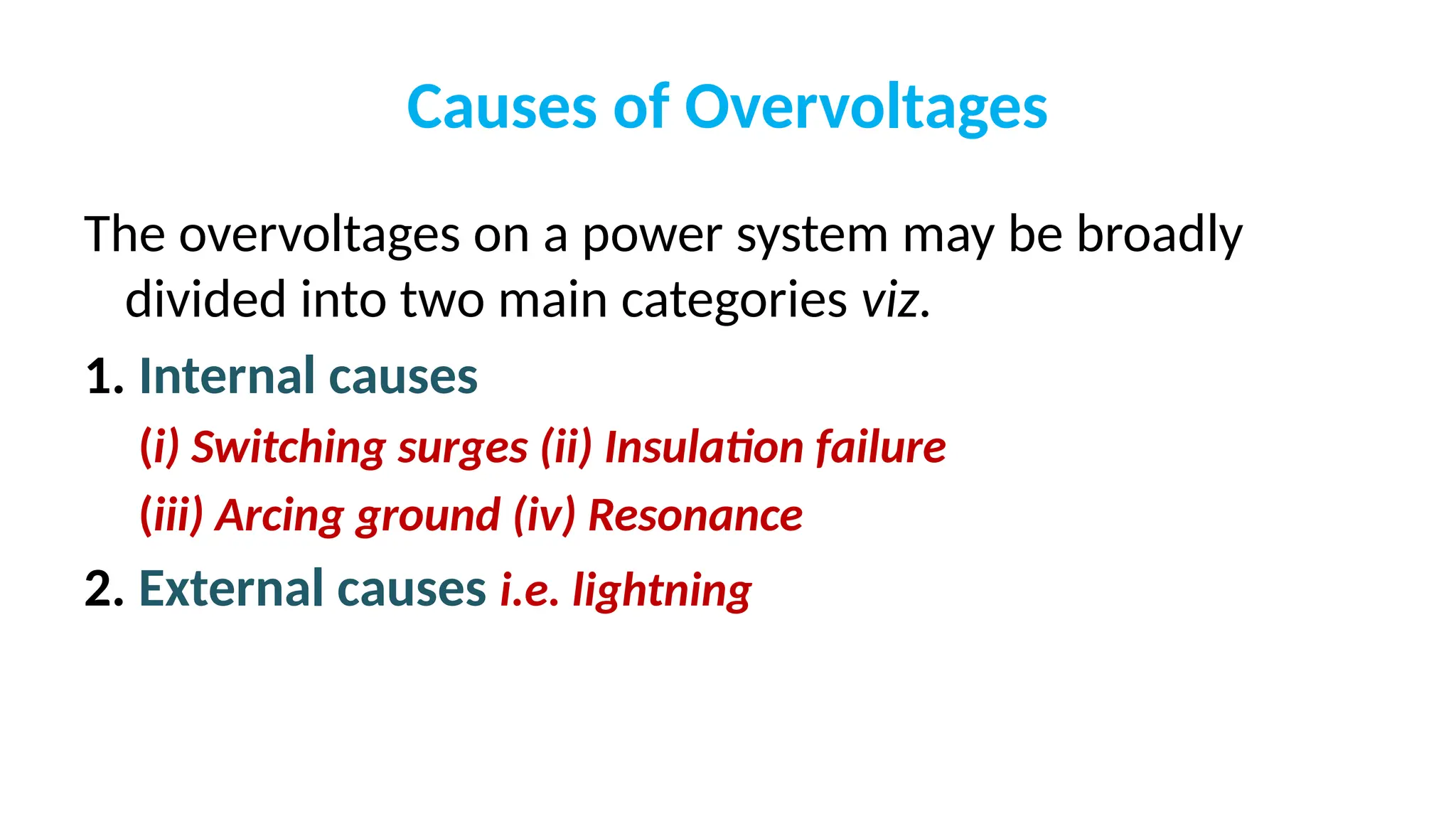 Overvoltage Phenomenon and Insulation Coordination in Electric Power ...
