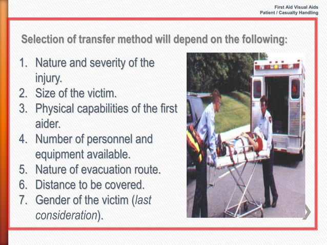 Module 4 patient and casualty handling | PPTX