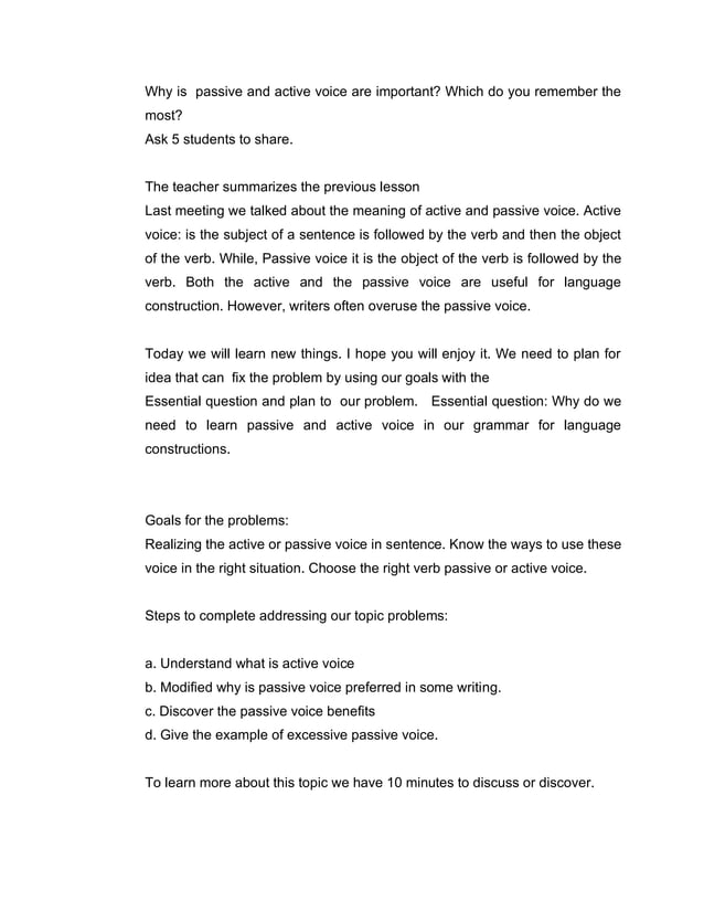 Problem-based lesson plan for grade 9 in english | PDF | Education