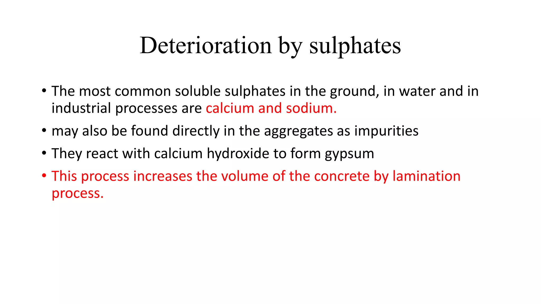 Deterioration of concrete ppt | PPTX