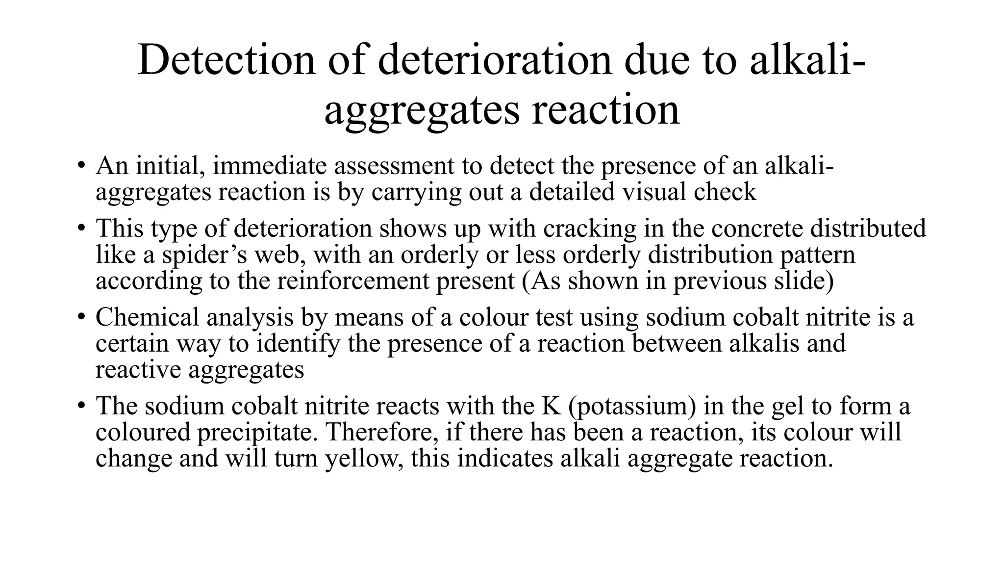 Deterioration of concrete ppt | PPTX